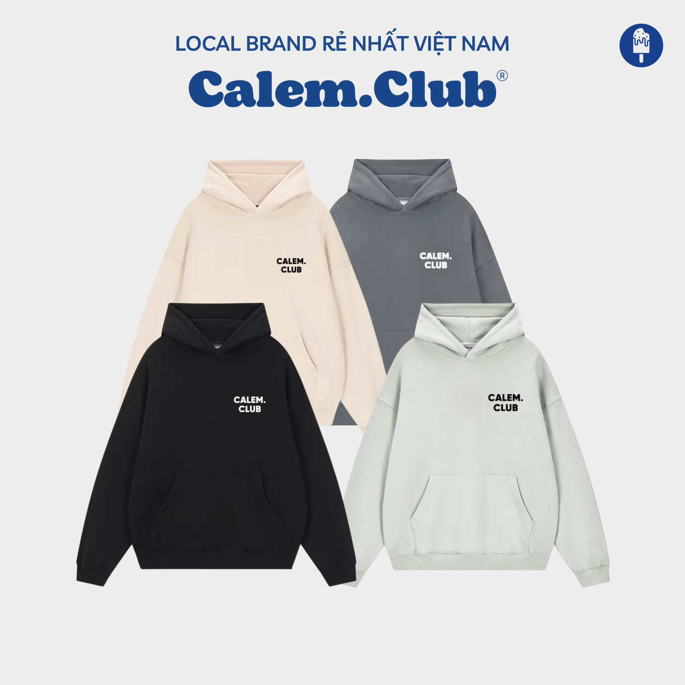 [HCM]Áo Hoodie Trơn Basic Hàn Quốc - MixASale