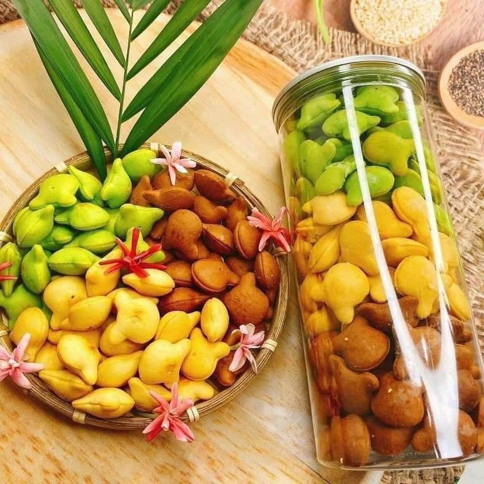 Bánh Gấu Nhân Kem mix 3 vị MTFood lon lớn siêu ngon - MixASale