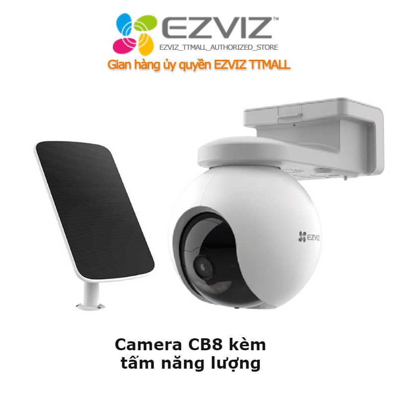 Camera ngoài trời WiFi thông minh 2K EZVIZ CB8 - dùng pin năng lượng ...