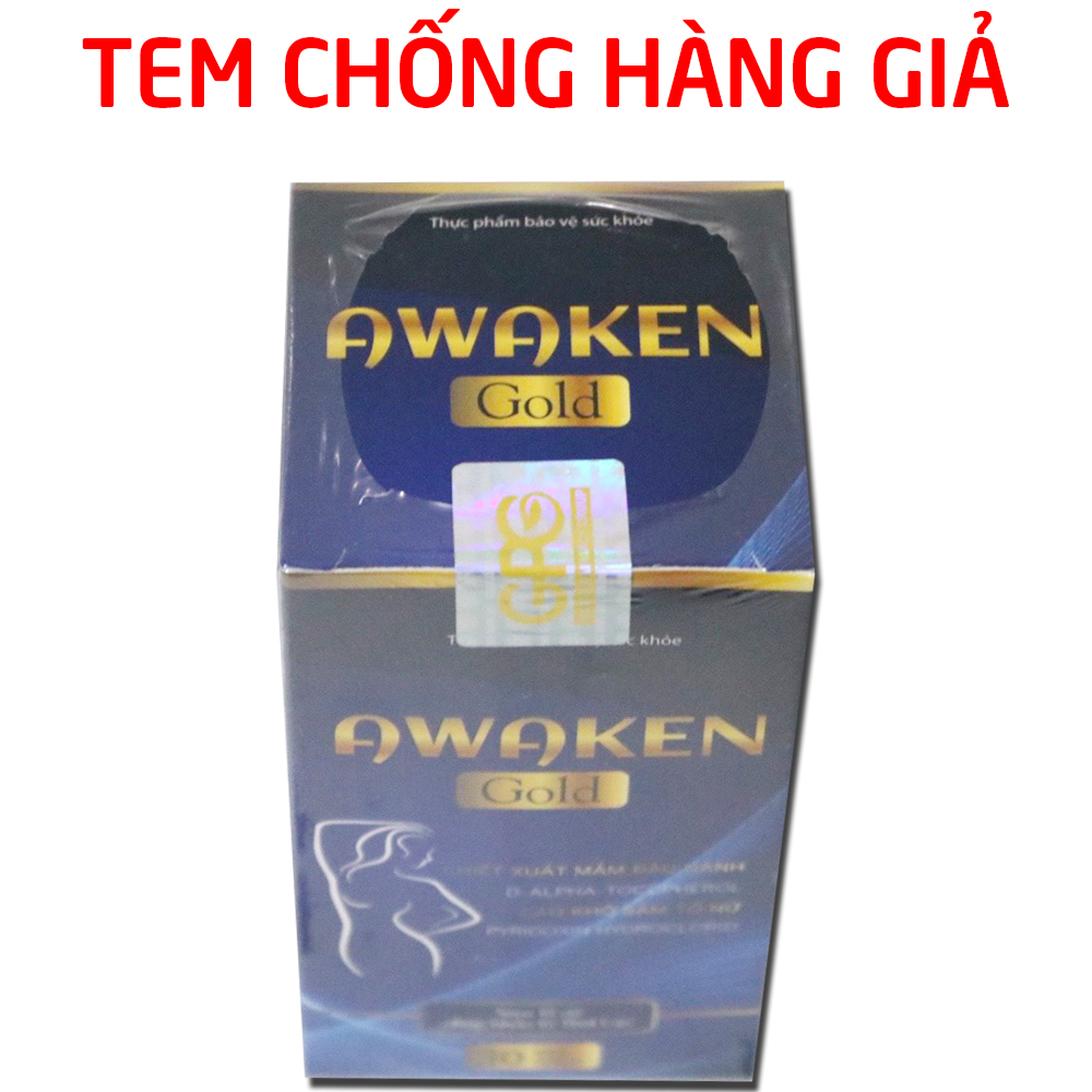 Viên uống Awaken Gold chiết xuất mần đậu nành tăng cường nội tiết tố ...