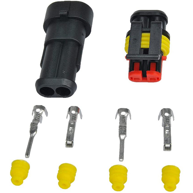 10 Sets of 2-Pin Waterproof Electrical Connector Series Terminal ...