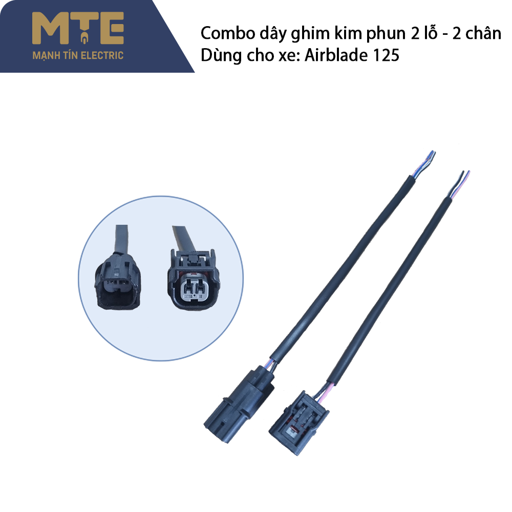 Combo dây ghim kim phun (béc phun) xăng dùng cho các dòng xe Airblade 125 ( 2 chân + 2 lỗ ...