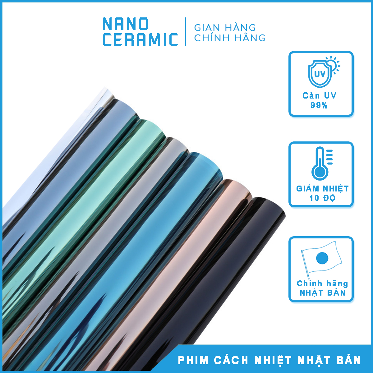 Giấy decal dán kính chống nắng nóng UV phim cách nhiệt cửa sổ decan ...