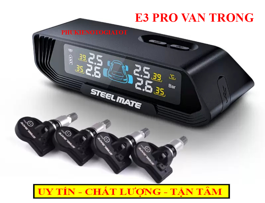 Cảm biến áp suất lốp STEELMATE E3W, E3 Pro van ngoài, van trong (Tặng ...