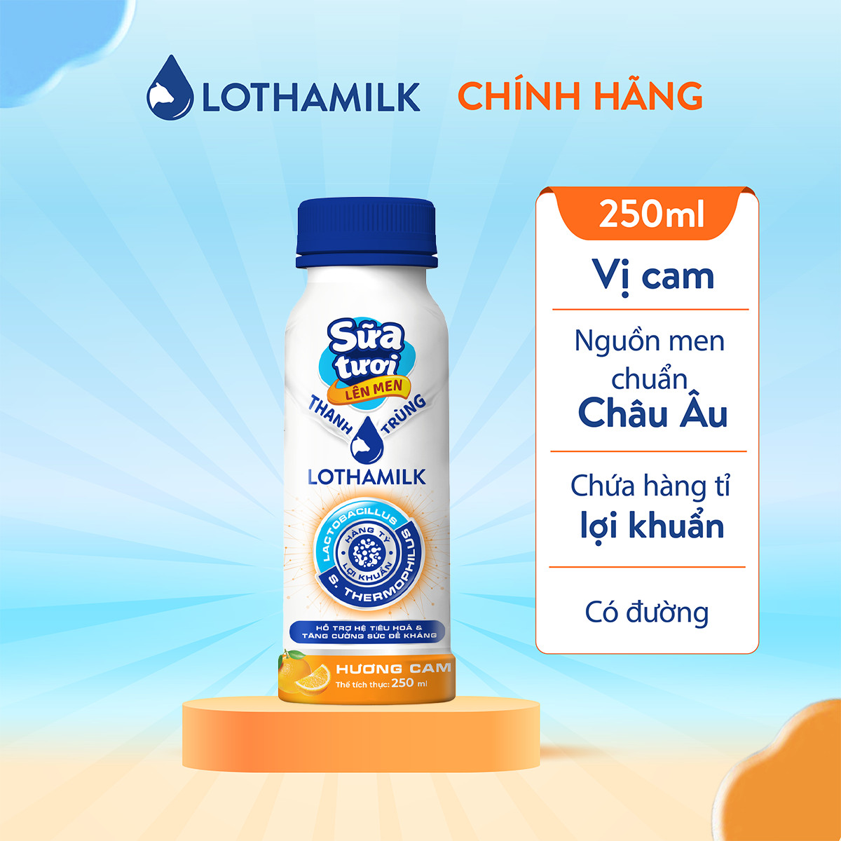 Sữa tươi lên men Lothamilk chai 250ml | Lazada.vn