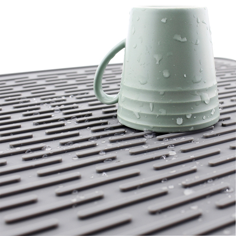 Large Silicone Placemat Dish Drying Mat Kitchen Draining Table Drain ...