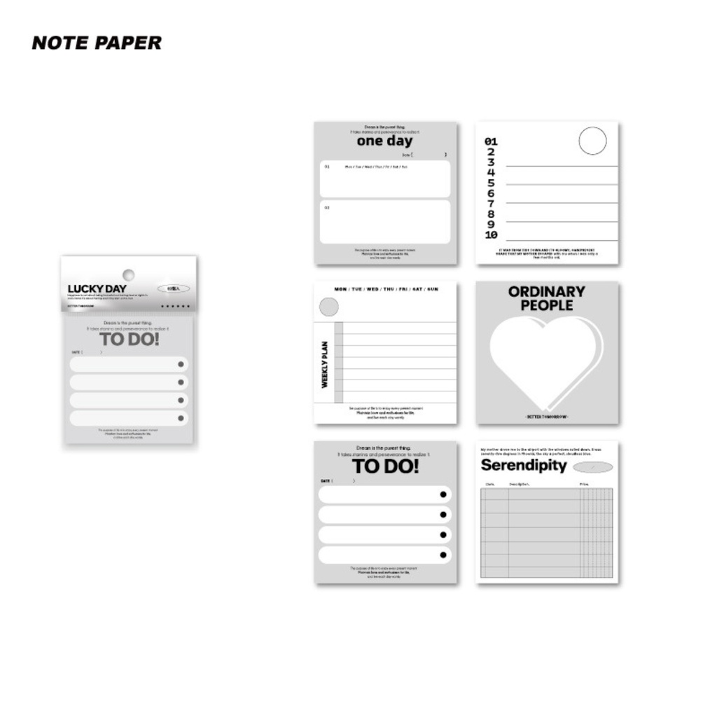 Giấy Note - Set 60 Tờ Ghi Chú Check List Memo Pad Vuông MGZC Màu Cực ...