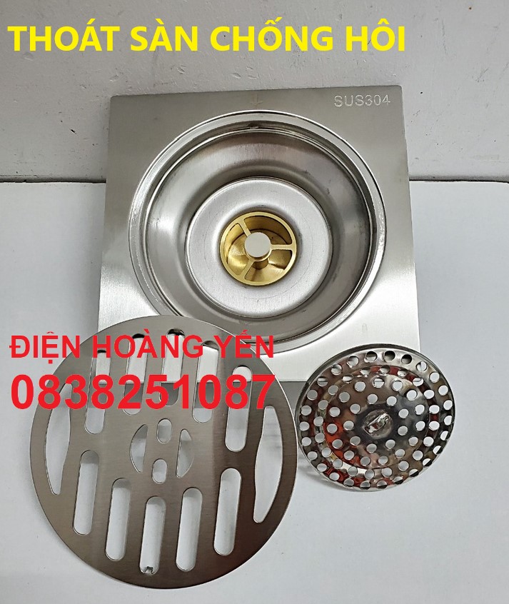 [HCM[HẠN CHẾ TRÀO NGƯỚC NƯỚC] Phễu Thoát Sàn Hố Ga LÒ XO INOX 304 Chống Mùi Hôi HG5 chống rác ...