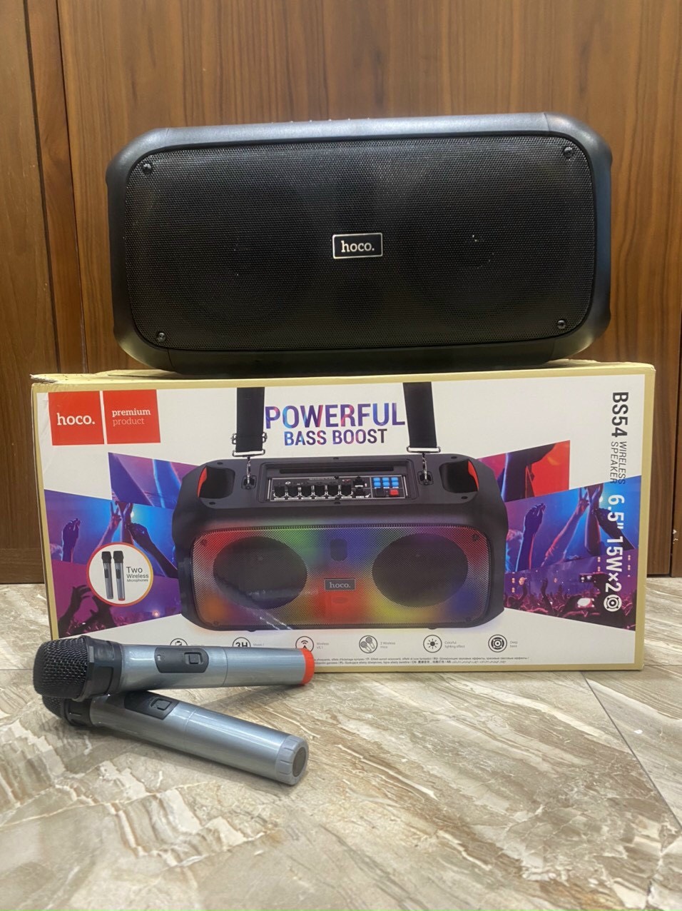 Loa bluetooth di động kèm 2 míc không dây có dây đeo Hoco BS53/hoco BS54 | Lazada.vn