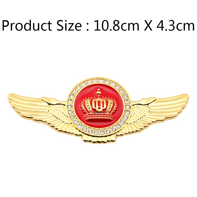 Crown Diamond Car Crown Gold Royal Sticker Wings Emblem Badge For BMW ...