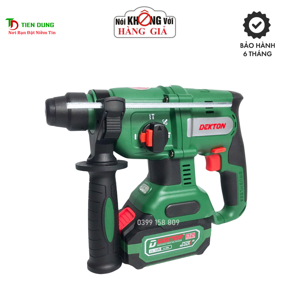 Máy khoan bê tông 3 chức năng dùng pin DEKTON M21-RH2603 chân pin phổ ...