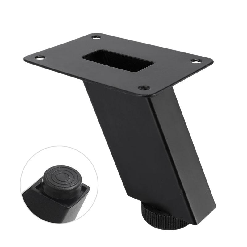 Adjustable Height Furniture Legs Cabinet Table Legs Black Metal Oblique ...