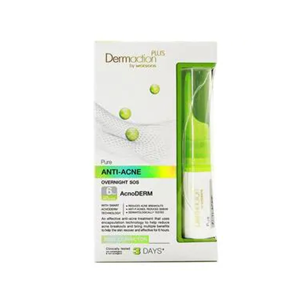 Gel Giảm Mụn Dermaction Plus By Watsons Pure Anti-Acne Overnight Sos ...
