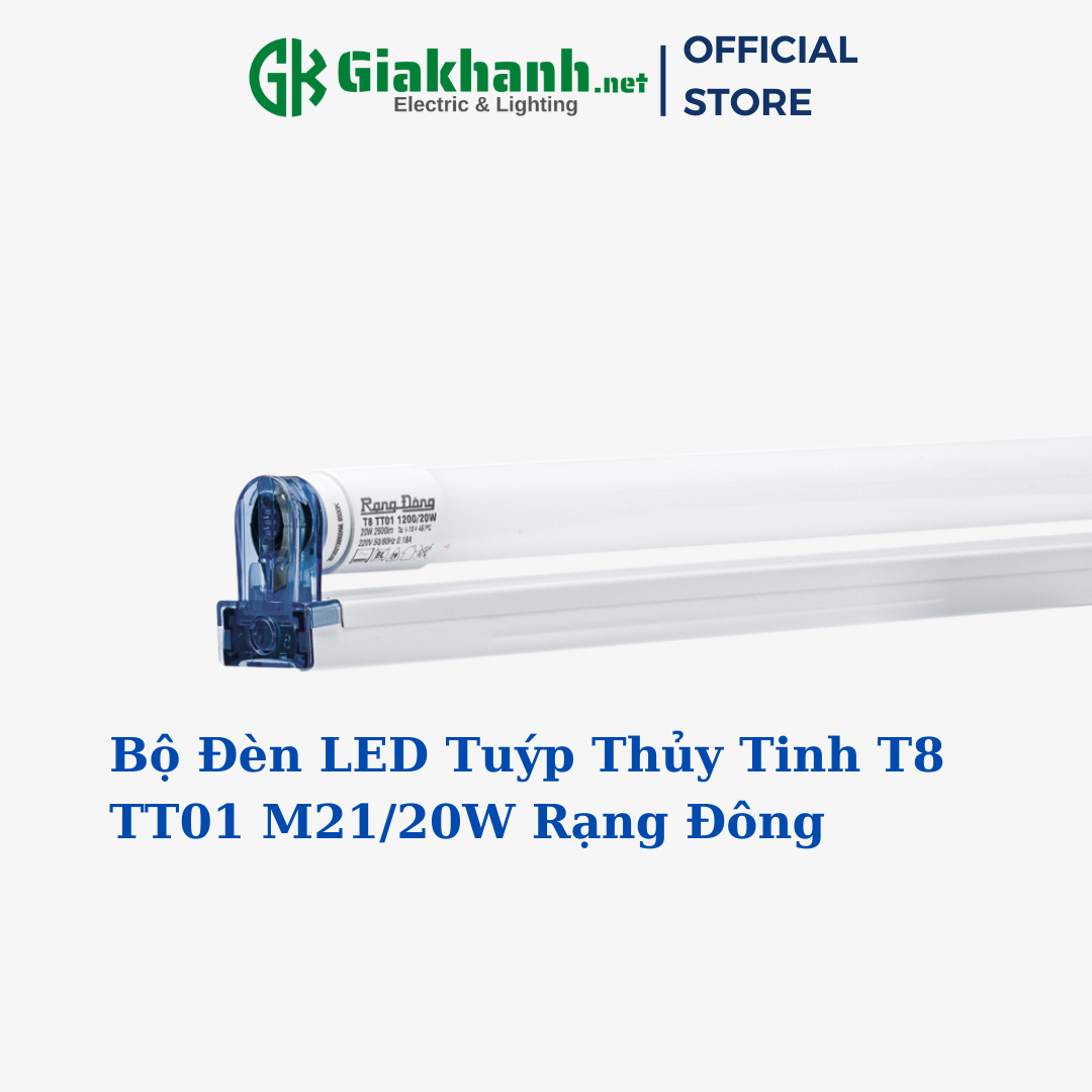 Bộ Đèn LED Tuýp Thủy Tinh T8 TT01 M21 Rạng Đông | Lazada.vn