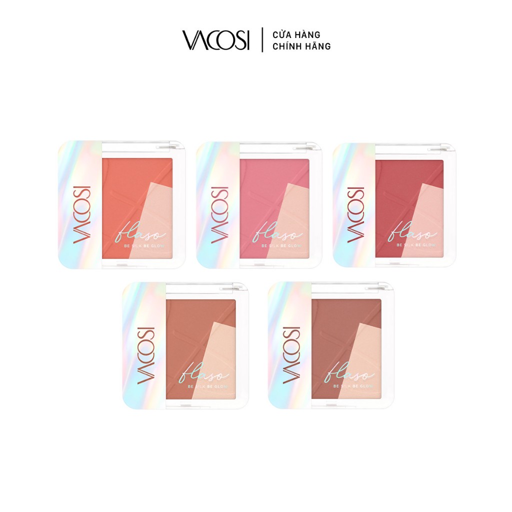 Phấn Má Hồng Và Bắt Sáng VACOSI FLASO BLUSH SET | Lazada.vn