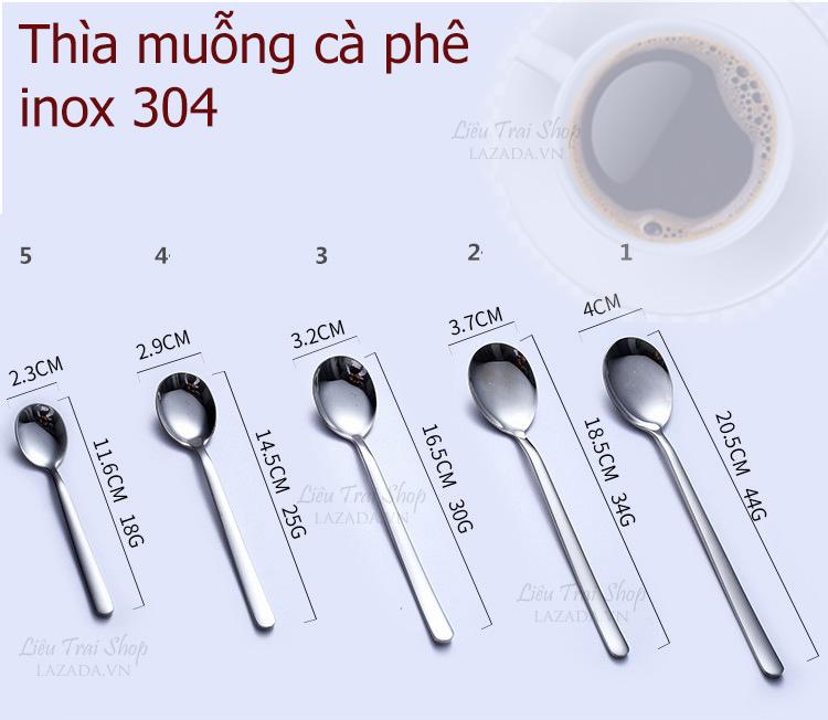Thìa muỗng cà phê cafe inox 304 thìa muỗng mini nhỏ | Lazada.vn