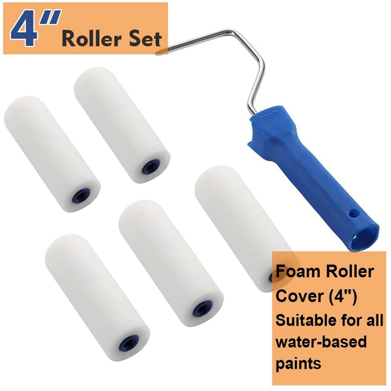 Foam Paint Roller Kit -Small Paint Tray Set Mini Roller Refills, Roller ...