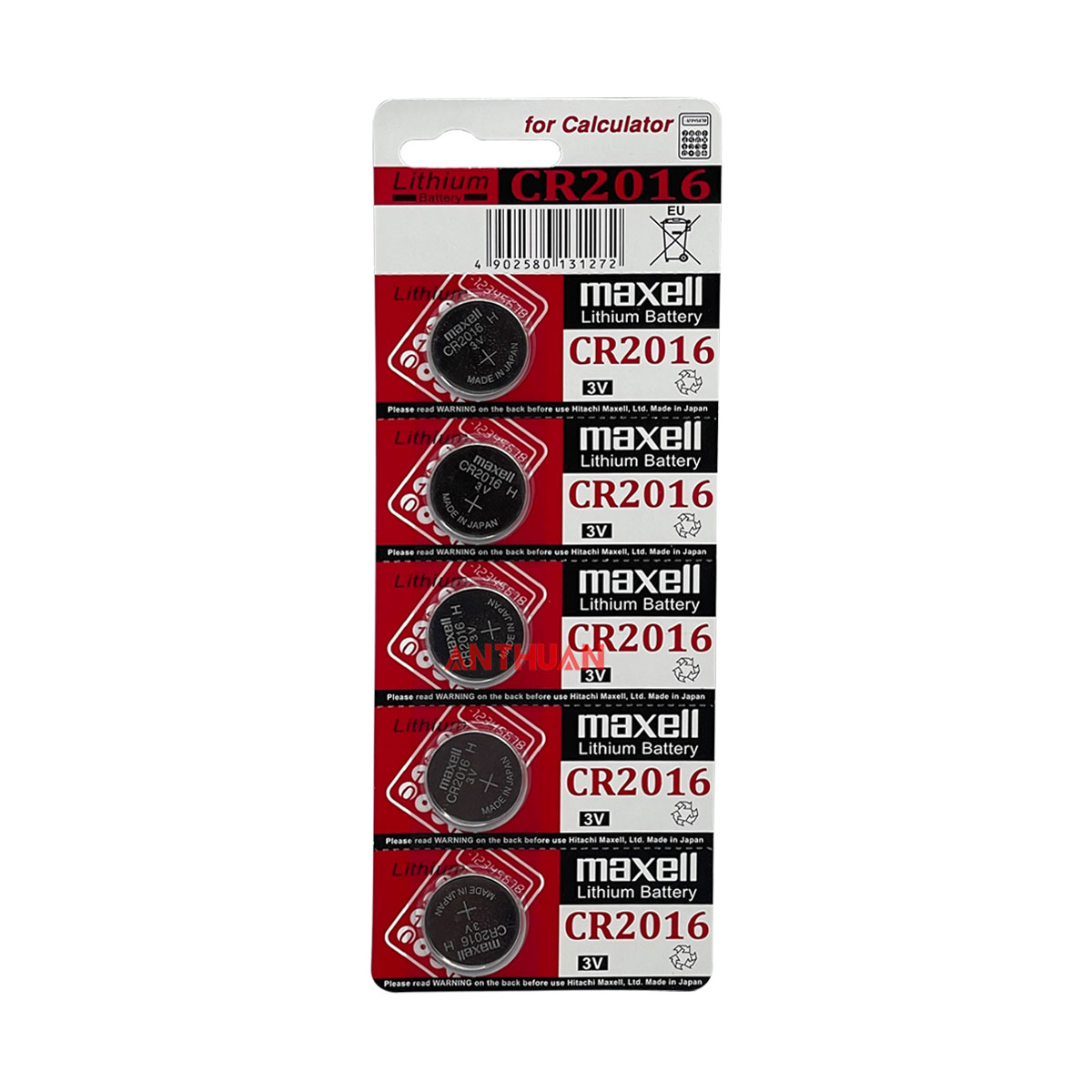 Pin Lithium CR2016 Maxell 3V. Pin cúc áo dùng cho remote, máy tính ...