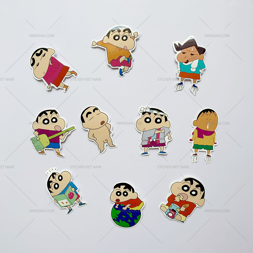 Shin - Cậu Bé Bút Chì Stickers - Hình dán chất liệu PVC chất lượng cao ...