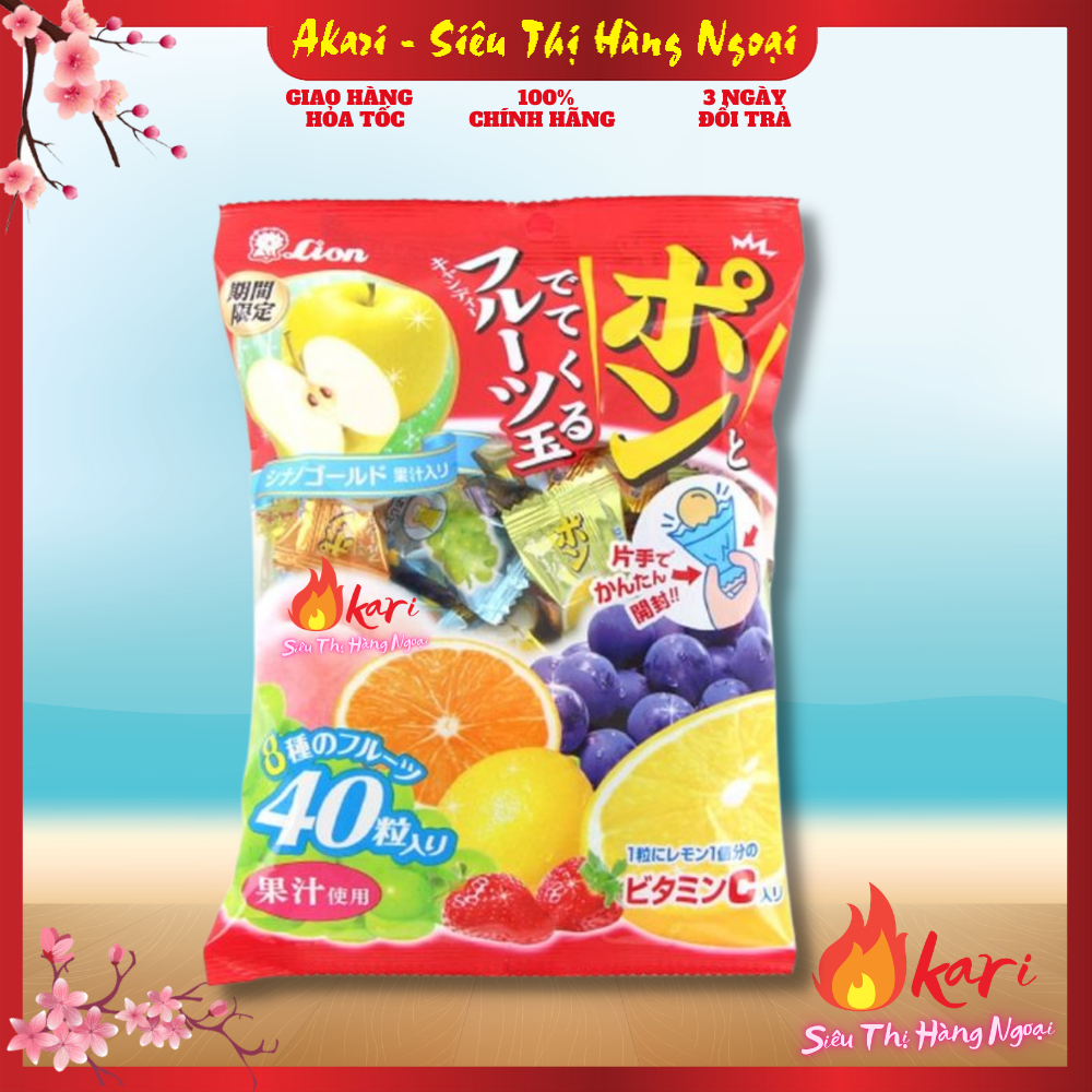 Kẹo trái cây tổng hợp 8 vị Lion 140g nội địa Nhật Bản | Lazada.vn