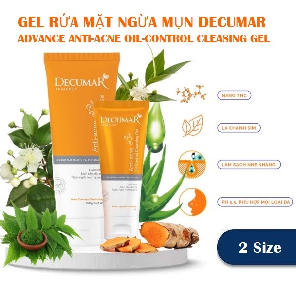 Gel ngừa mụn Decumar Advanced 20gr - sạch mụn - kháng khuẩn - mờ thâm ...