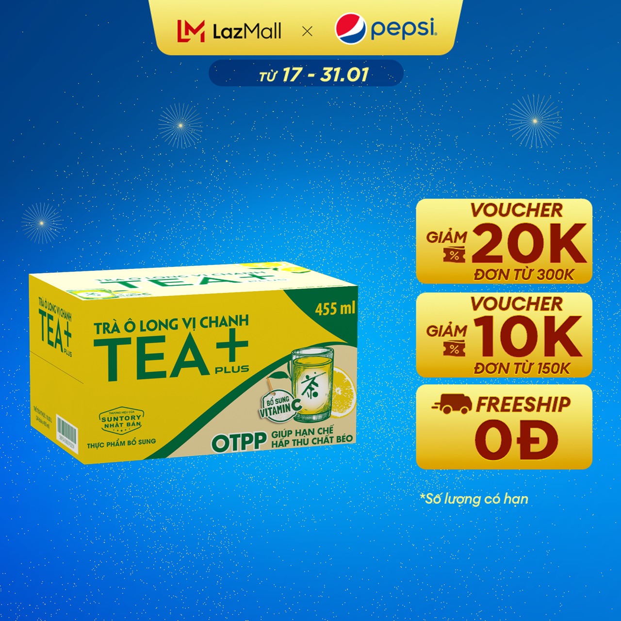 Thùng 24 Chai Trà Mật Ong Vị Chanh - MixASale