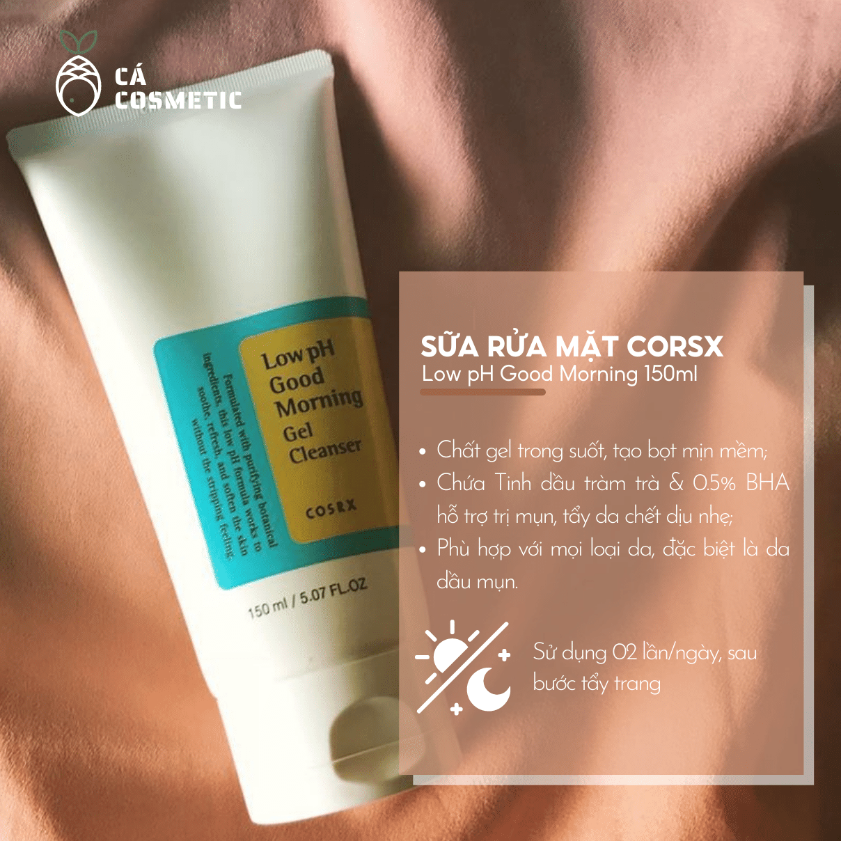 Sữa Rửa Mặt Cosrx Low PH Morning Gel Cleanser 150ml Salicylic Acid Tràm ...