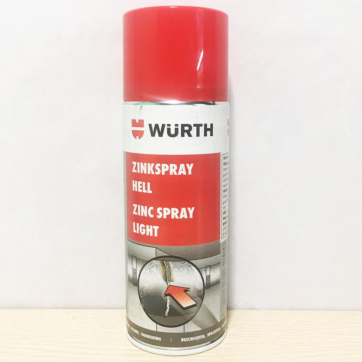 Sơn Mạ Kẽm Bảo Vệ Chống Rỉ Chịu Nhiệt Cao Wurth Zinc Spray 400ml ...