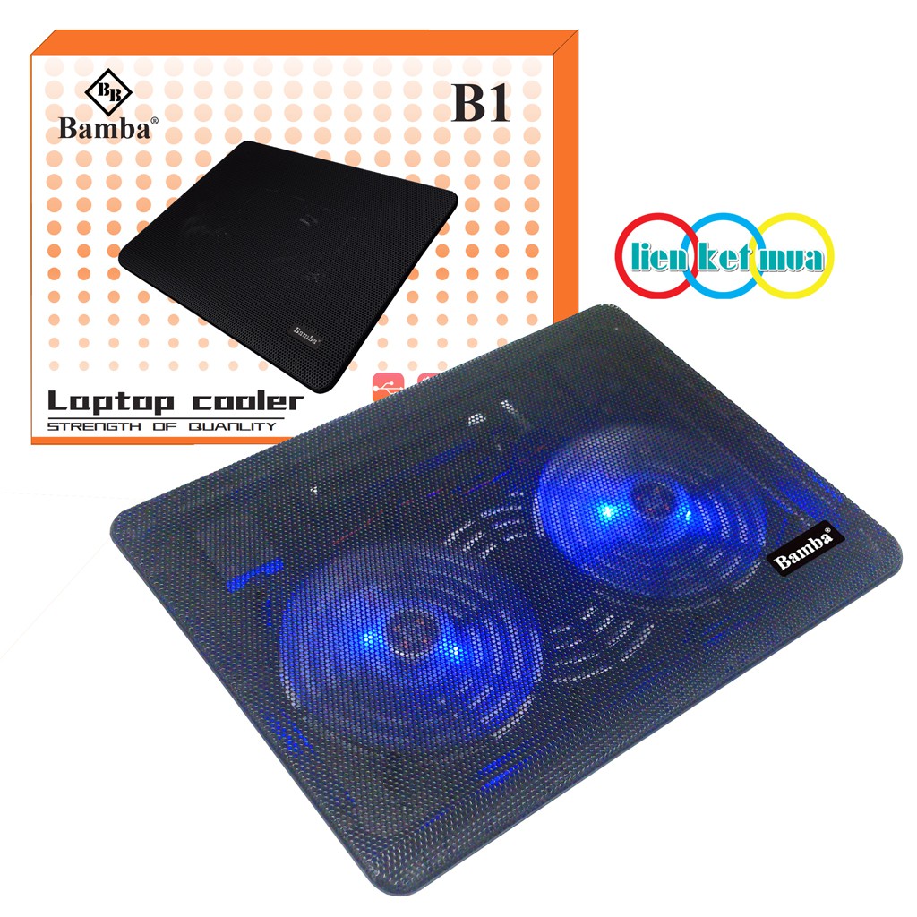 Quạt làm mát Laptop Bamba B1 (2 Quạt) - Đế tản nhiệt Laptop | Lazada.vn
