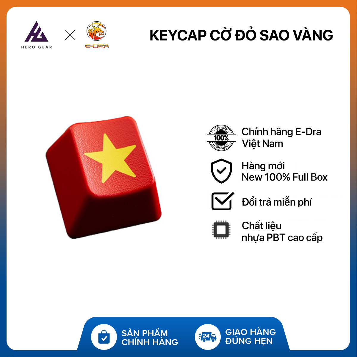 Keycap cờ đỏ sao vàng E-dra dành cho bàn phím cơ - Nhựa PBT - Hàng ...