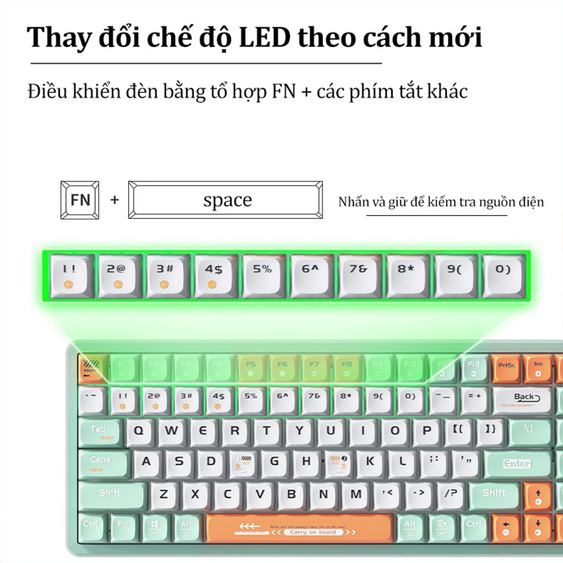Bàn Phím Cơ Hotswap LANGTU LT-L9 Layout 85 Phím Không Dây Led RGB ...