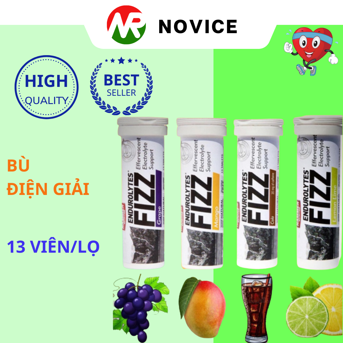 Viên Sủi Điện Giải Hammer Nutrition Endurolytes, Bù Điện Giải, Chống ...