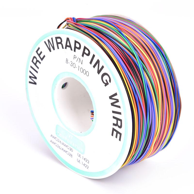 LngBo 30AWG Mixed Color Jump Wire Tinned Copper PVC Insulation Single ...