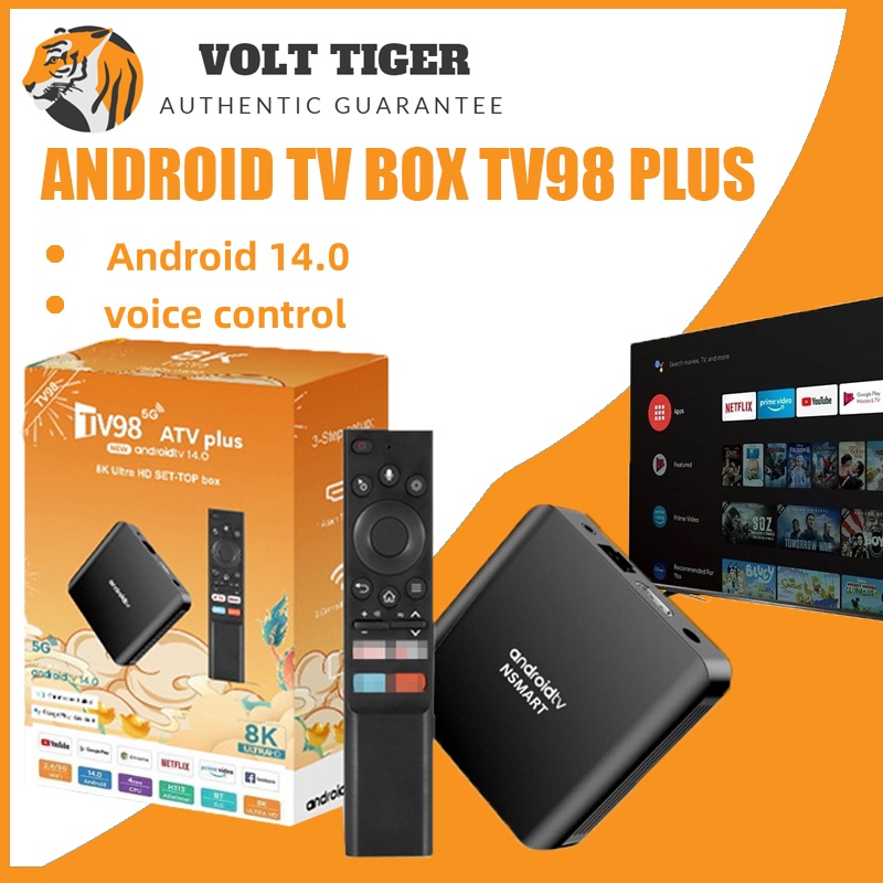 Android TV Box Tv98 Plus 8K Crack ATV 14 Voice Việt Nam 300 Kênh Youtube Miễn phí trọn đời Kết ...