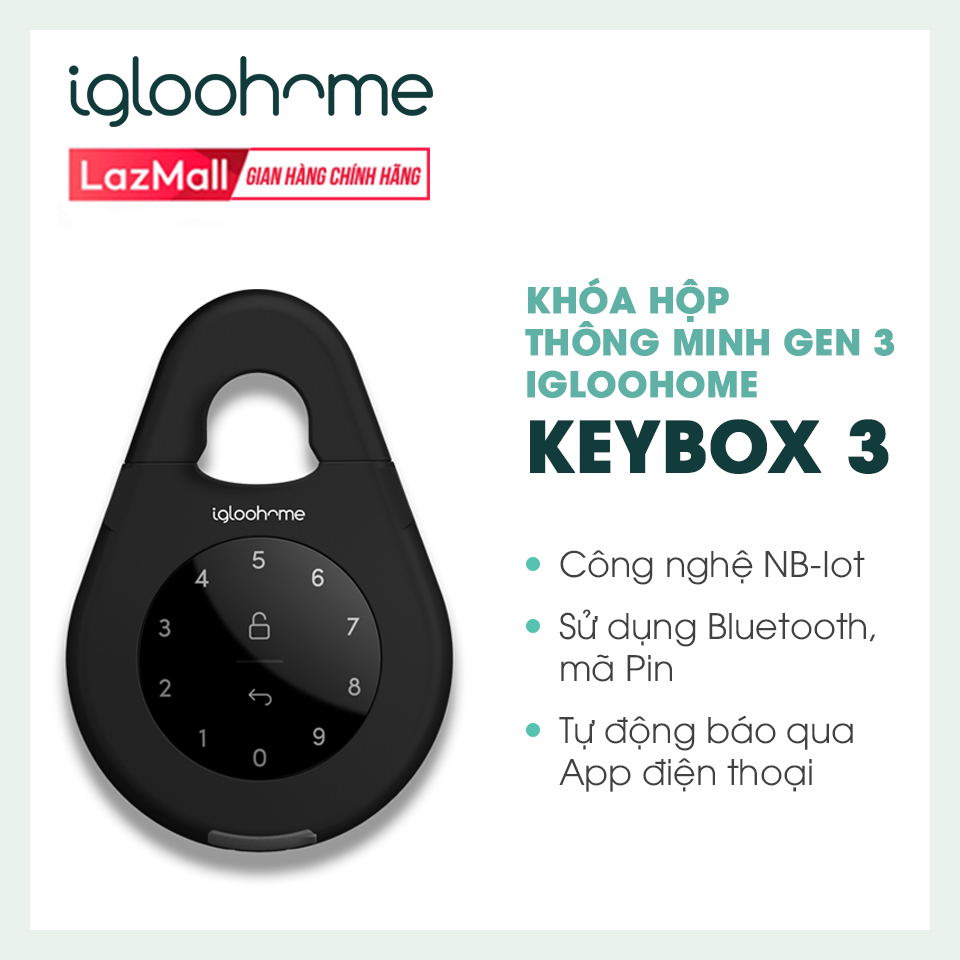 [HCM]Khóa Hộp Thông Minh Gen 3 Igloohome - Keybox 3 - Công nghệ NB-IoT ...