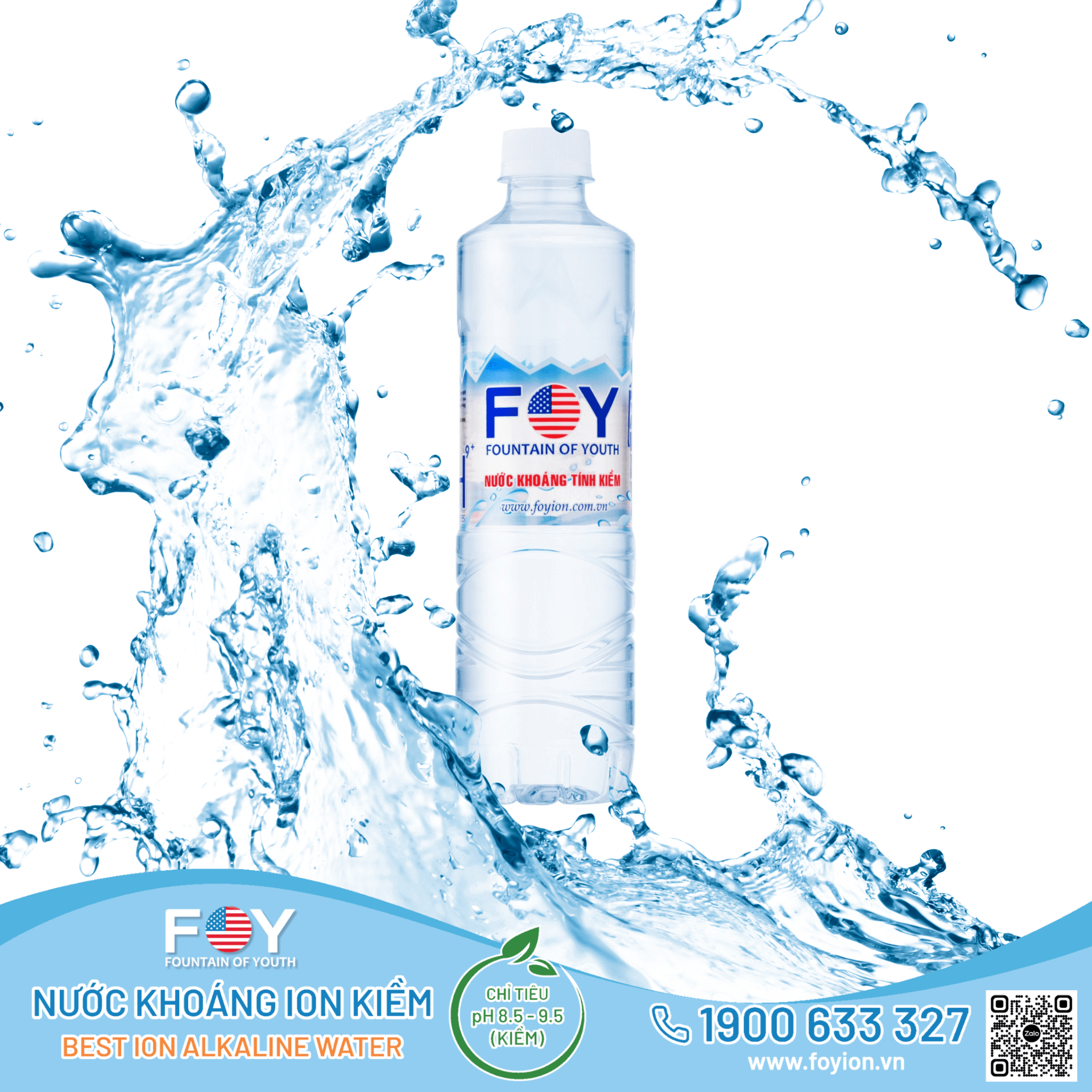 Thùng 24 chai nước khoáng ion kiềm foy artist series 2024 350ml chai