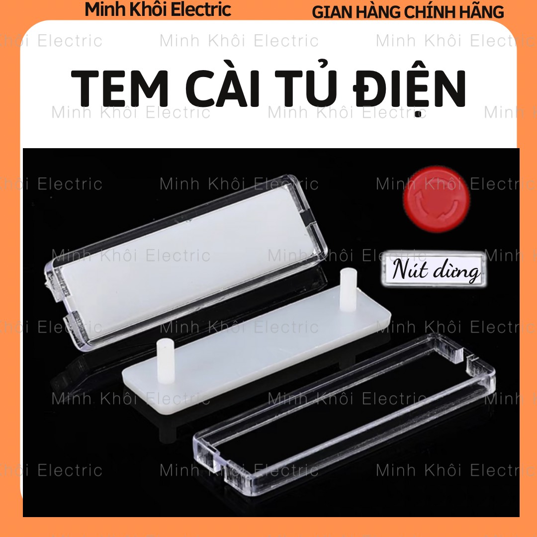 Tem nhãn tủ điện, tem cài tủ điện, nhãn đánh dấu cho MCB và MCCB tủ ...