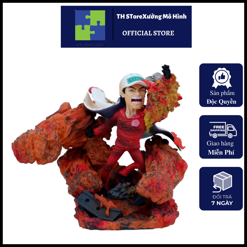 Mô hình One Piece Đô đốc Akainu Chibi cao 11cm fullbox màu, Figure ...