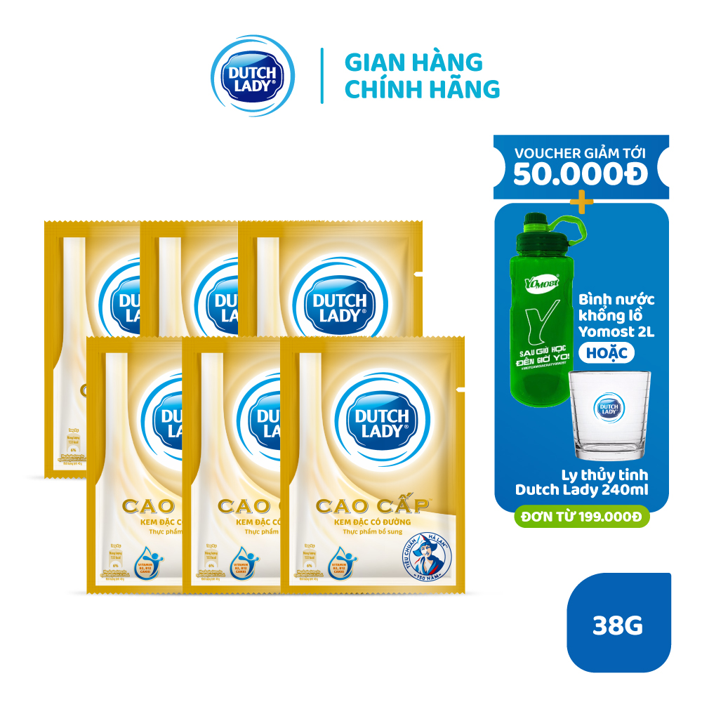 Dây 6 Gói Kem Đặc Có Đường Dutch Lady Cao Cấp 38ggói - MixASale