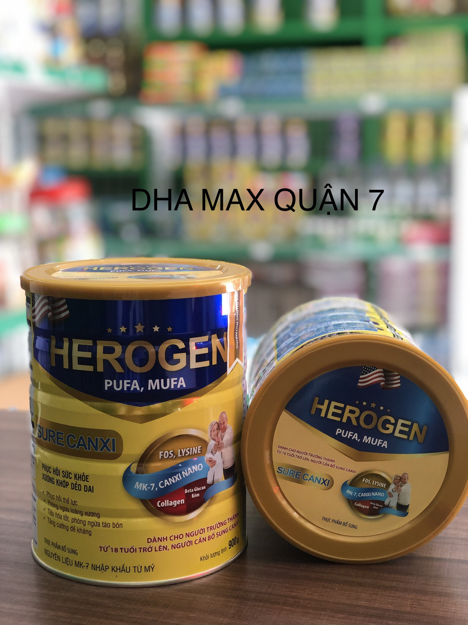 Sữa bột Herogen Sure canxi 900g (Dành cho người trưởng thành, người cần ...