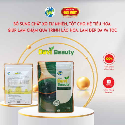 Tảo xoắn Đại Việt Davi Beauty Tảo bột Spirulina Giúp cân bằng dinh ...