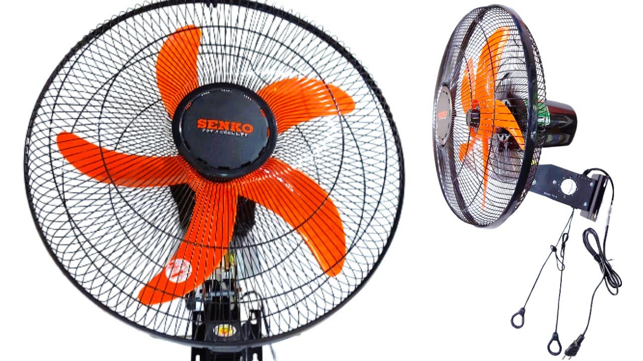 Quạt treo tường Công nghiệp Senko TC16 2 dây, cánh cam 5 lá 39cm, công ...