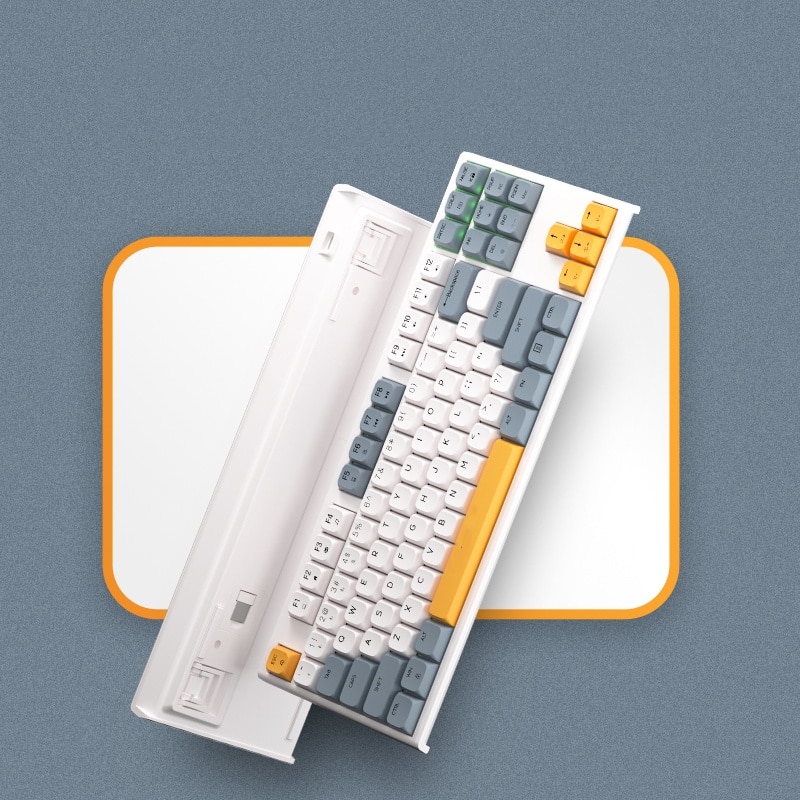 MATHEW TECH MT87 Triple Mode Bluetooth 2.4g RGB Mechanical Keyboard ...