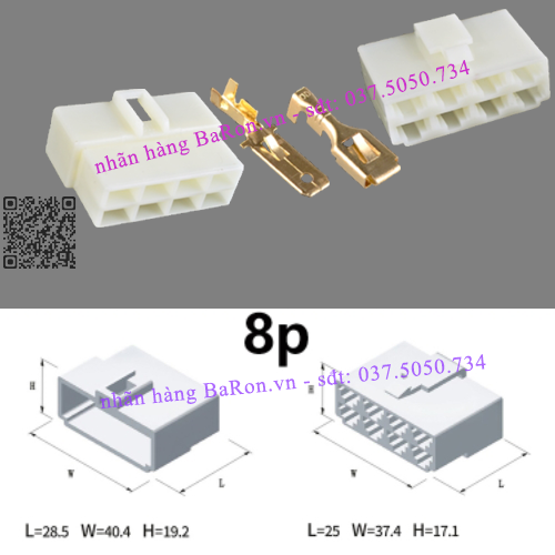 Connector các loại chân từ 1P/2P/3P/4P/6P/8P/12P với cos 6.3 (tùy chọn) - MixASale
