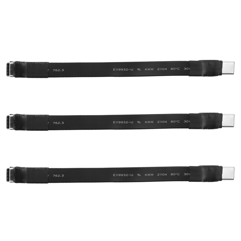 3X USB 3.1 Type C to Type C Extension Cable 90 Degree Adapter FPC FPV ...