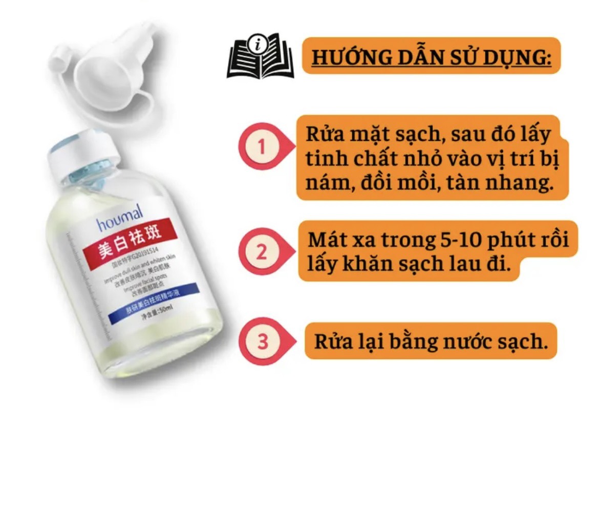 Tinh chất hút nám tàn nhang đồi mồi HOUMAL serum dưỡng da chống lão hóa ...