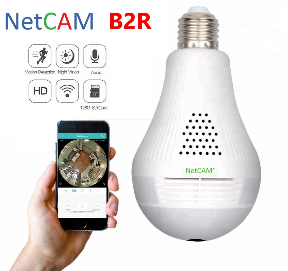 Camera IP WiFi Quan Sát Toàn Cảnh 360 độ NetCAM B2R B3R Hỗ trợ Hồng ...