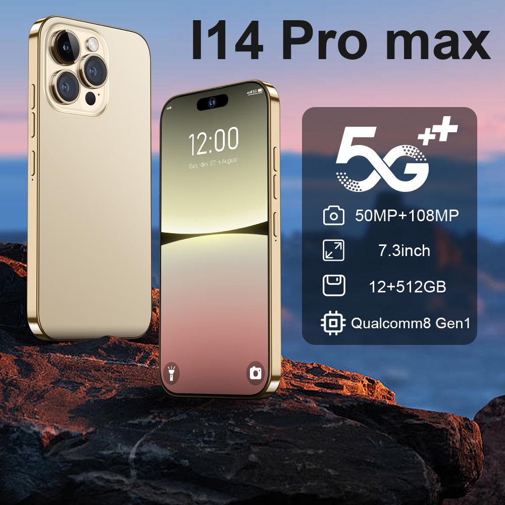 i14 Pro max Điện thoại Giá cả phải chăng 7.3inch Full HD 512G Android ...
