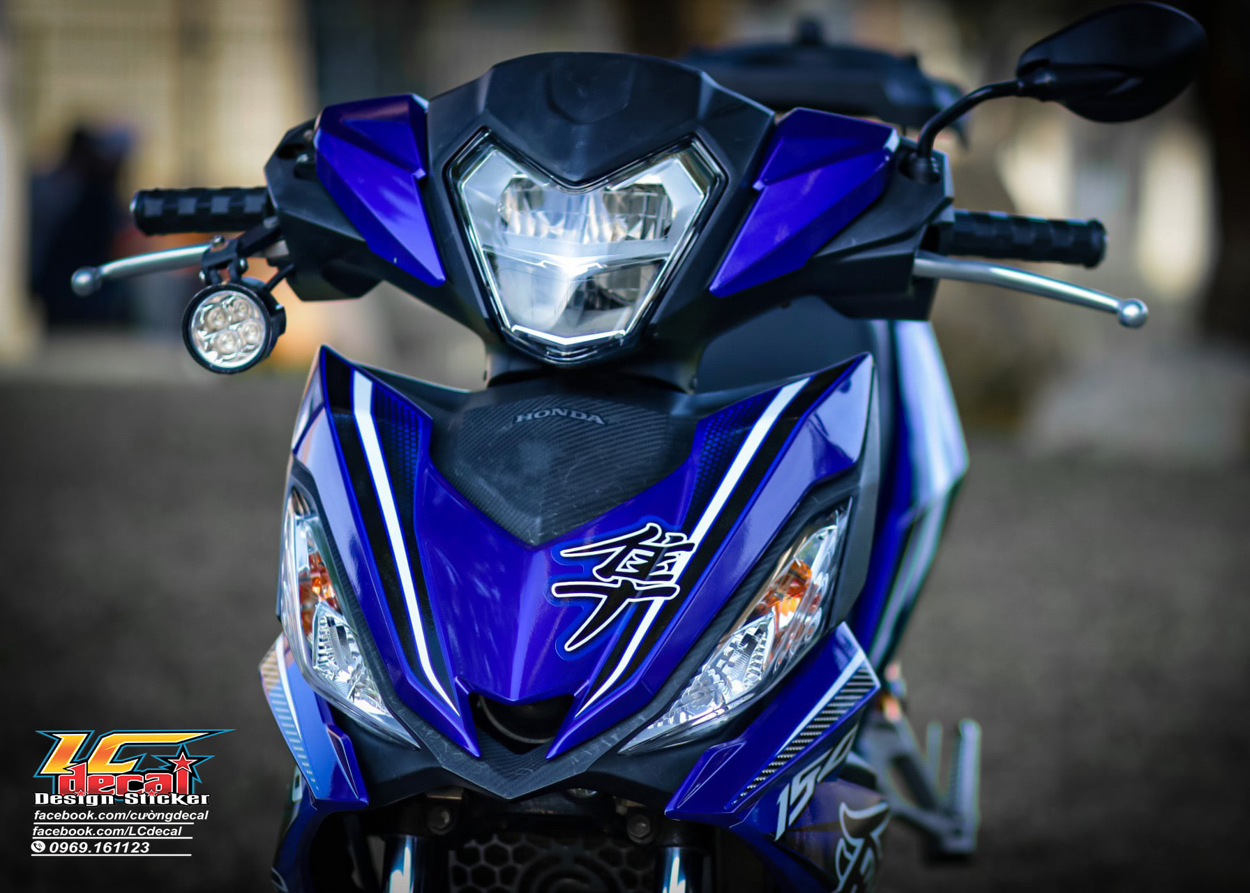 [Ảnh thật] Tem Rời Dán Xe Winner V1 150 Mẫu Chữ Hayabusa Xanh Đen Trắng ...