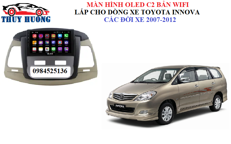 Màn hình android 9 inch dành cho xe TOYOTA INNOVA các đời 2007-2012 cho ...